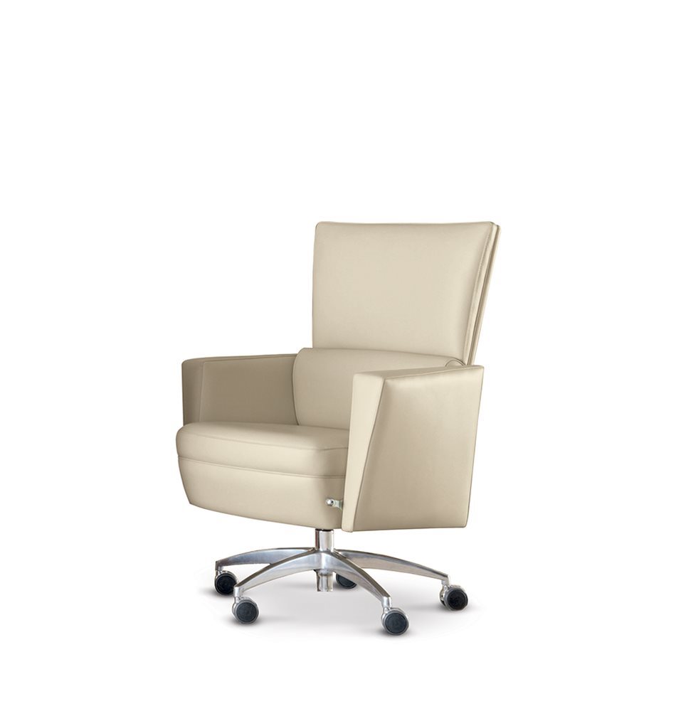 Leather conference armchair Kronos | MASCHERONI